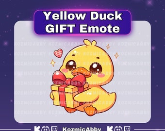 Yellow Duck Wave / Hi Emote, Twitch Single Animal Emote, Streaming Sub ...