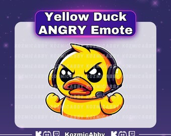 Yellow Duck Wave / Hi Emote, Twitch Single Animal Emote, Streaming Sub ...