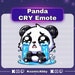 Panda Crying Emote, Twitch Single Animal Emote, Streaming Sub Emote ...