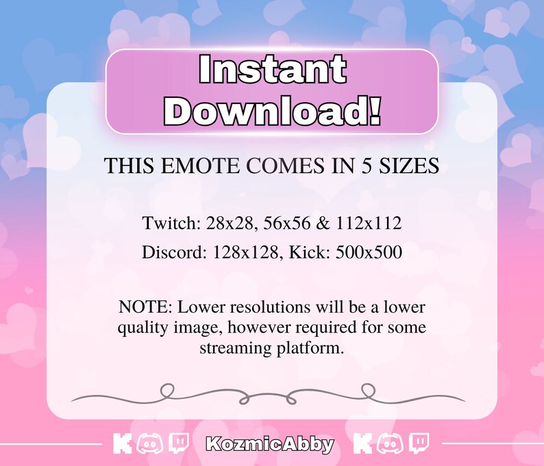Pink Chibi Cupid Raid Emote, Twitch Single Pink Emote, Streaming Sub ...