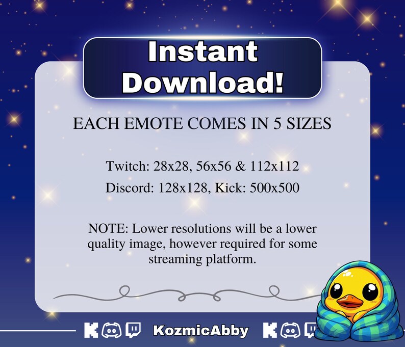 Yellow Duck Emotes V2, Twitch Animal Emote 6 Pack, Streaming Sub Emotes ...