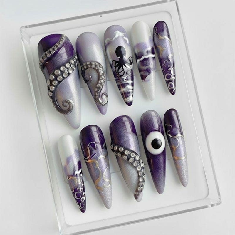 Octopus Nails - Etsy