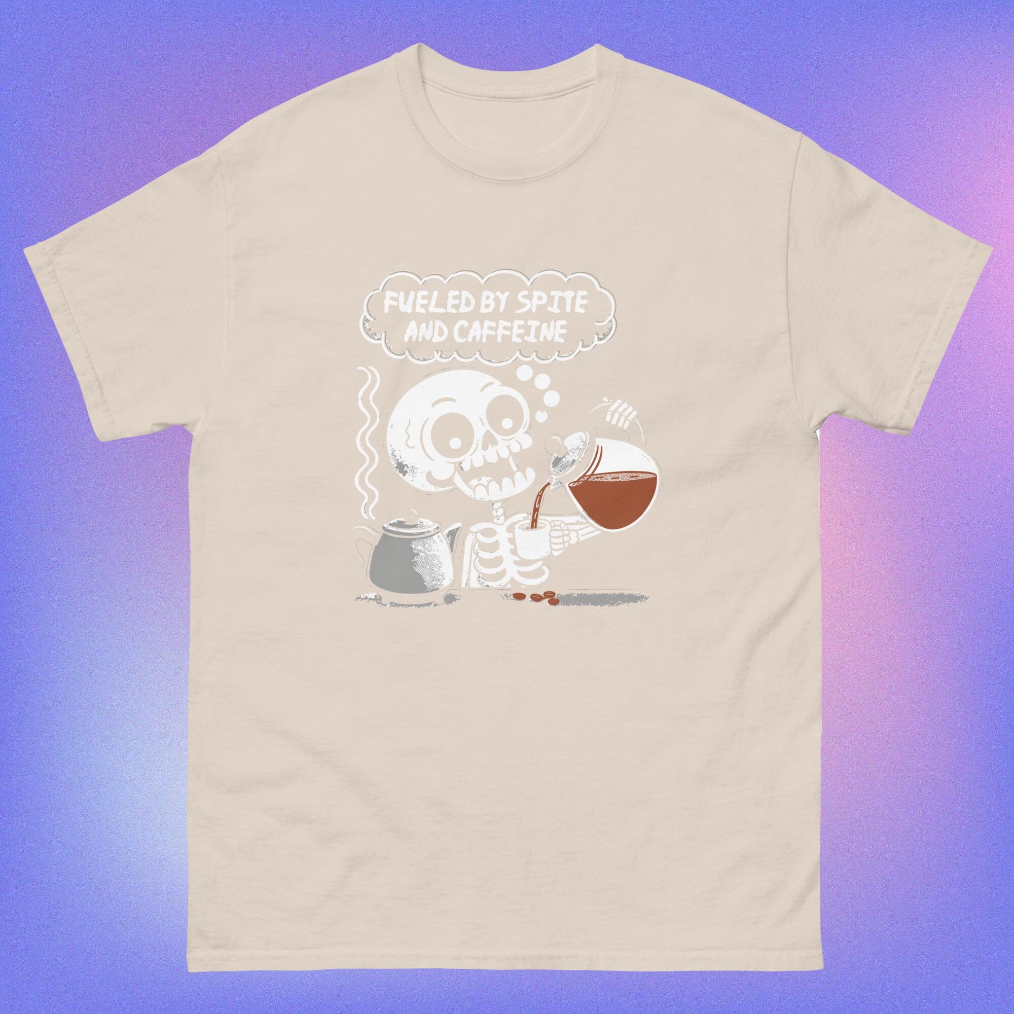 Fueled by Spite and Caffeine Halloween Skeleton Floral T-shirt Unisex ...