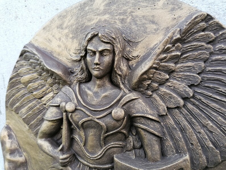 A Bas-relief Depicting Archangel Michael, Plater Cast, Archangel ...