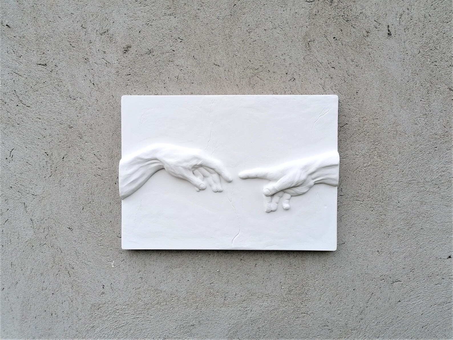 The Creation of Adam/ White Wall Art Sculpture/ Bas-relief, Inspired by ...