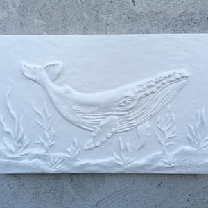 White Whale, Bas-relief, Wall Art Sculpture, Blue Whale - Etsy