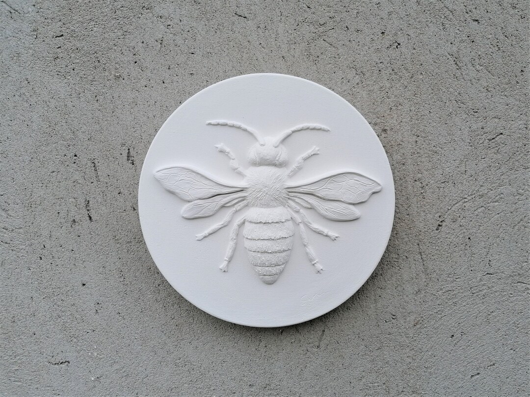 Honey Bee Plaster Decorative Round Tile/ Gypsum Bass Relief/ Relief ...