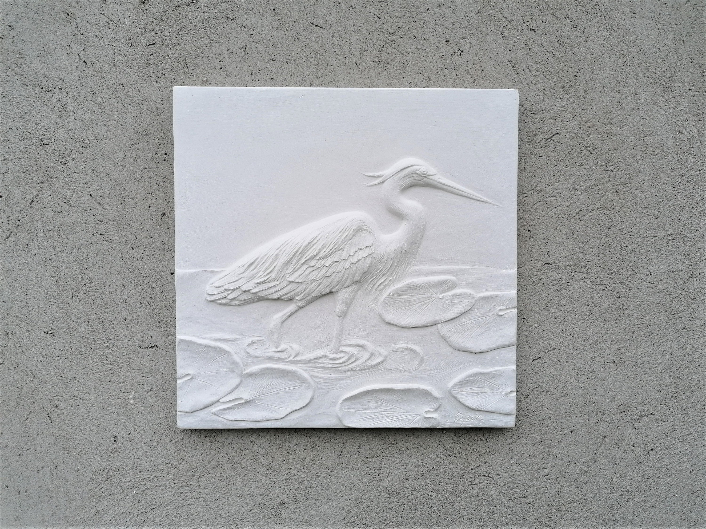 Great Blue Heron Bas-relief/ Relief Sculpture/ Great Blue Heron Wall ...