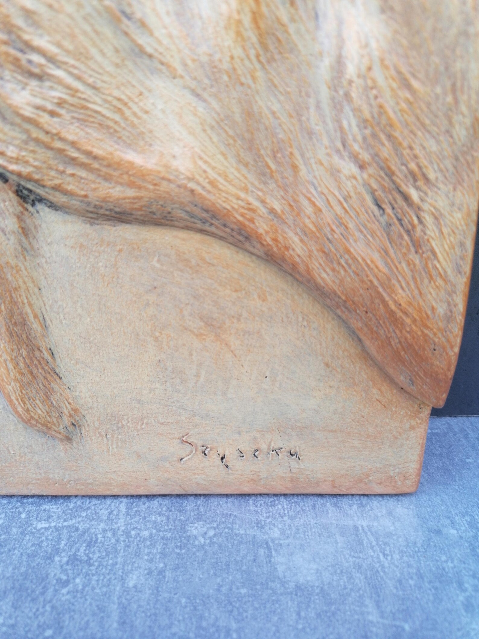 Plaster Bas-relief of a Moose, Patinated in Beige and Gold - an Ideal ...