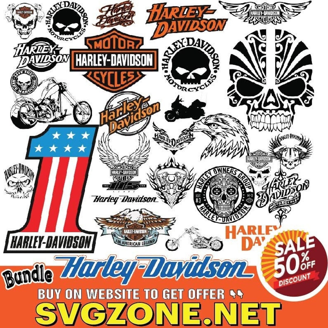 Harley Bundle Svg Harley Logo Cut Files Motorcycle Svg - Etsy