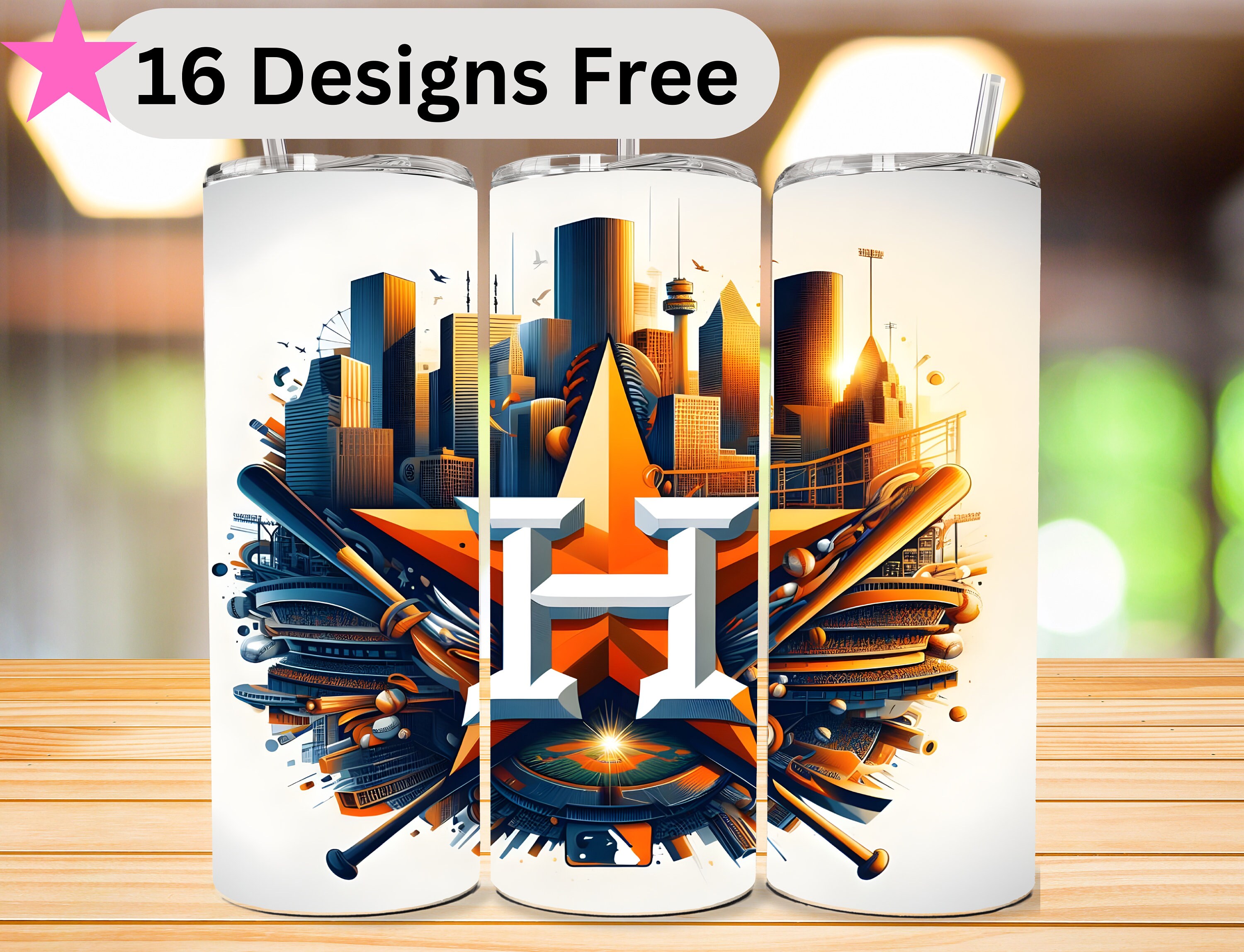 Astros Tumbler Wrap, Baseball Astros Themed, Astros 20oz Tumbler Wrap ...