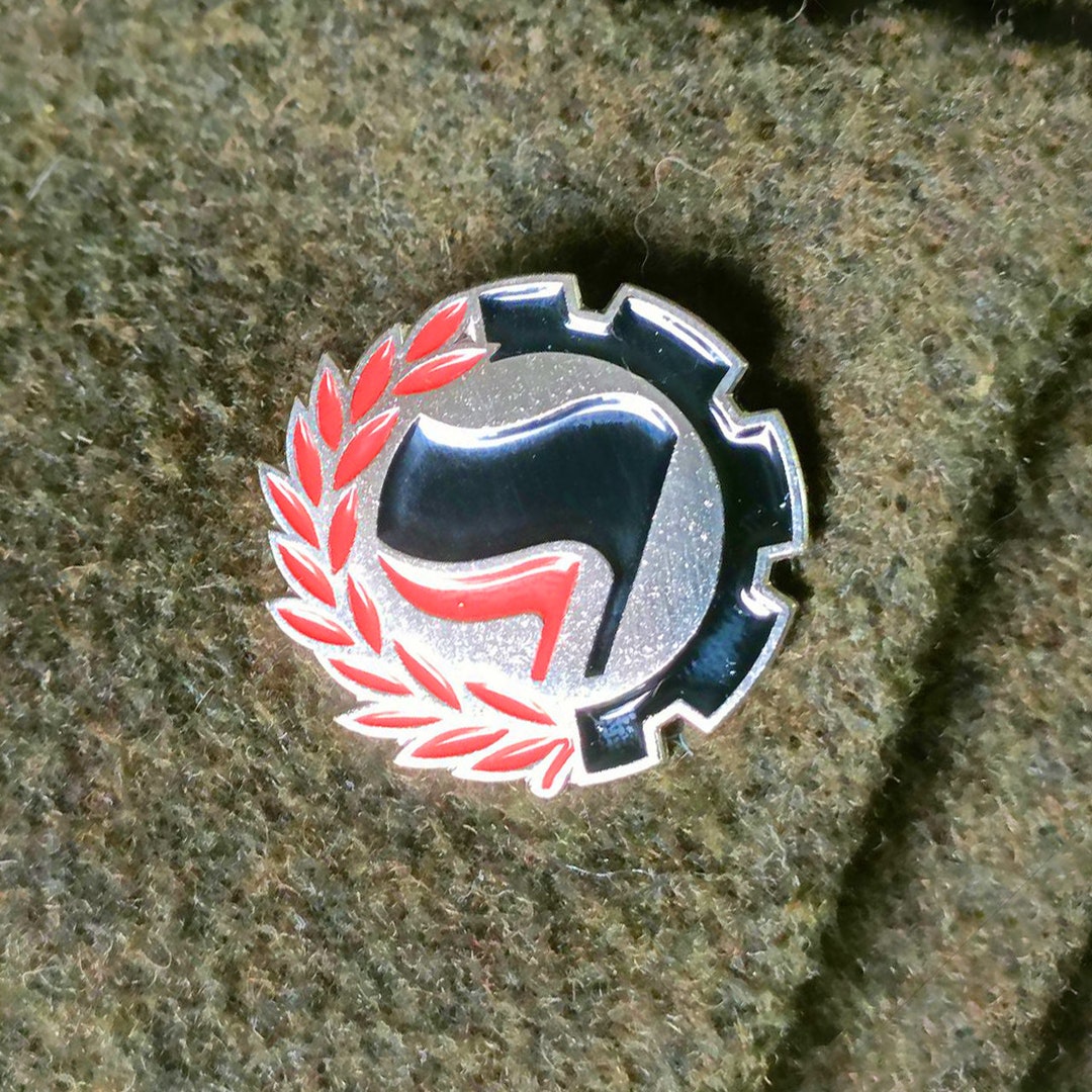 Anarchist Pin Antifa Pin Anti-fascist Pin Anarcho-communist Backpack ...