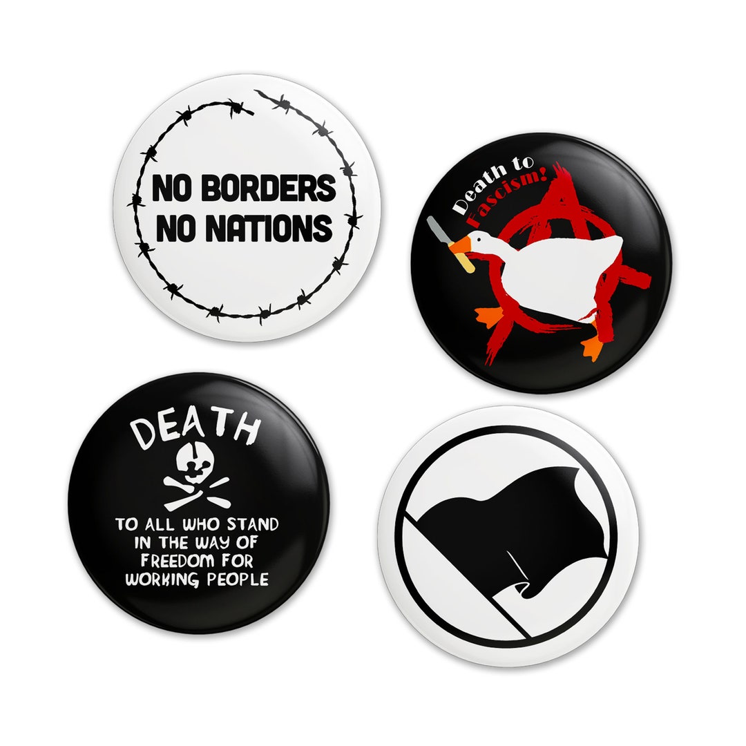 Anarchist Button Set | Handmade Political Pins - Etsy