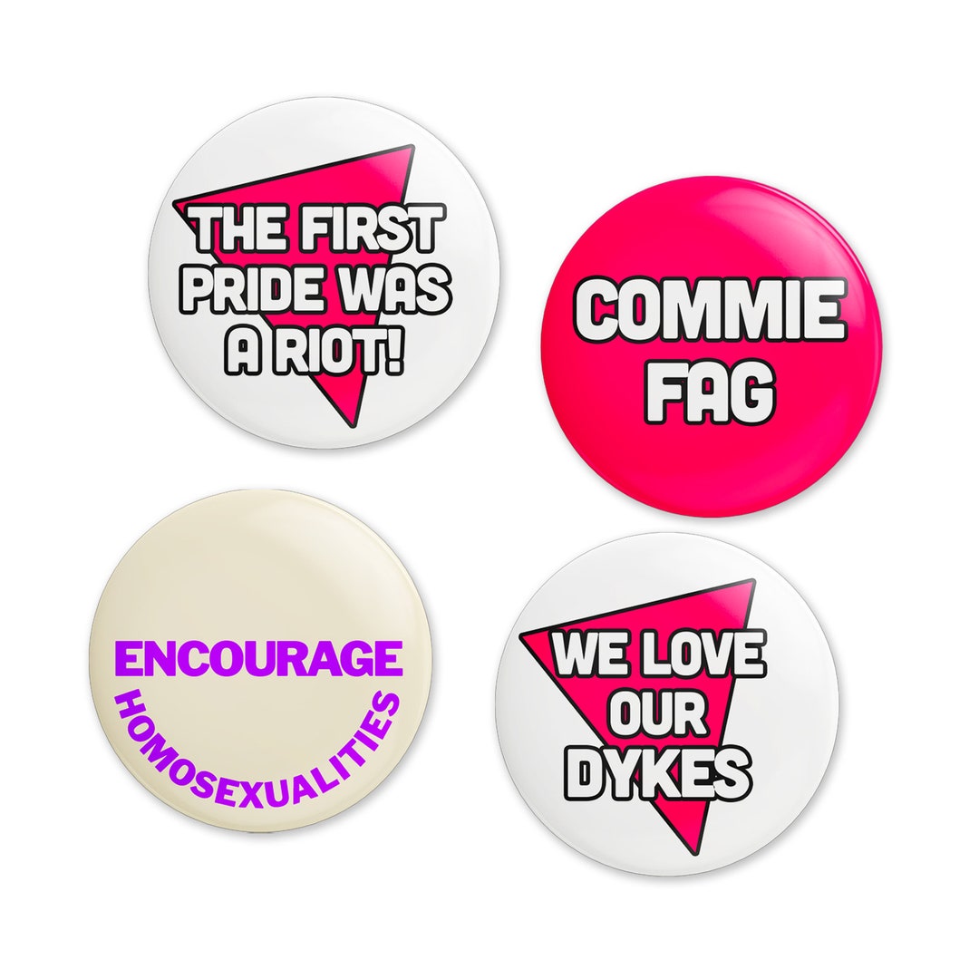8 Pride Buttons | LGBTQ Buttons | Queer Buttons | Vintage Buttons ...