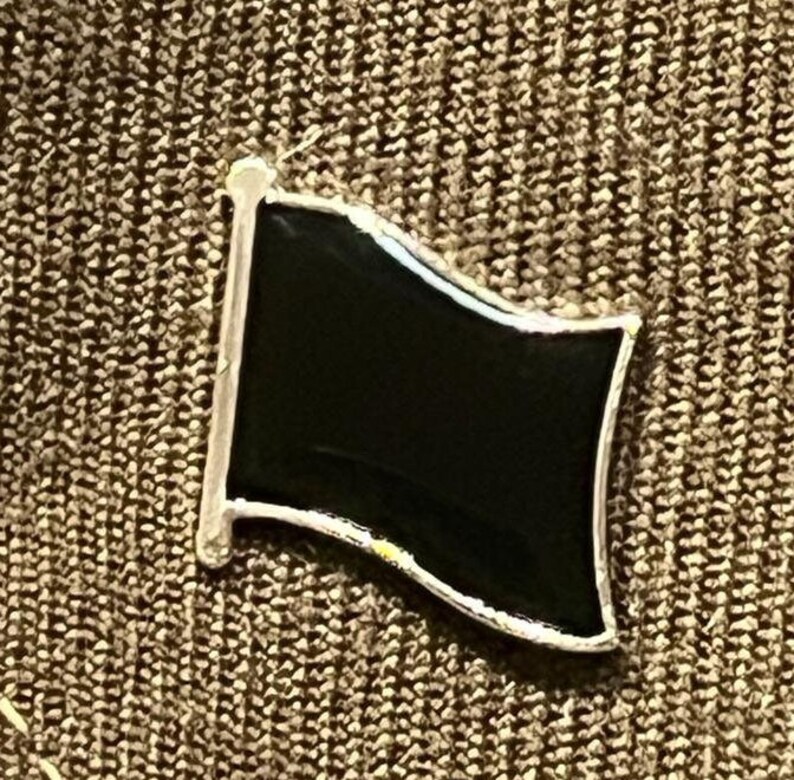 Anarchist Flag Pin Black Flag Pin Anarchy Pin Anarchism Socialism Black Flag Statement Pin ...