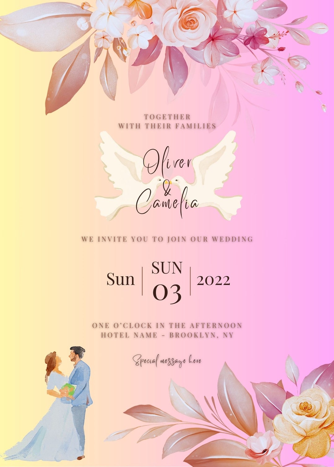 WEDDING INVITATION CARD - Etsy