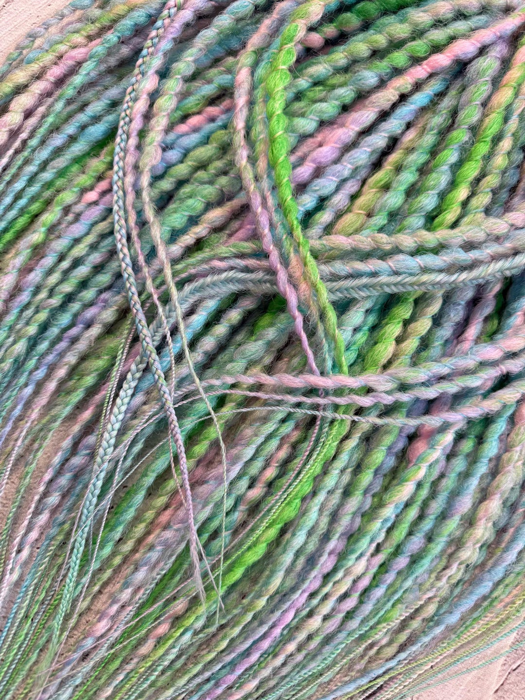 Textured Pastel Dreadlocks, Unicorn Dreads, Crochet Dreadlock, DE or SE ...