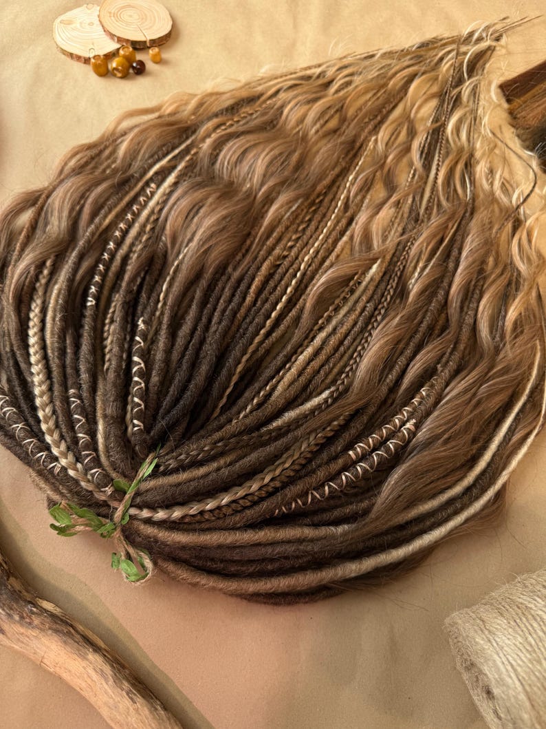 Rastas suaves con rizos y trenzas, mezcla de colores naturales ...