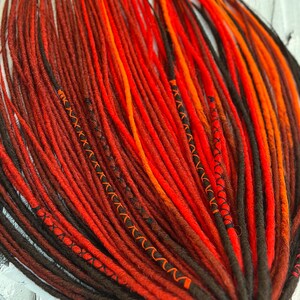 Red Dreadlocks, Burgundy Double Ended Dreads, Fake Dreads, Ruby Dreads ...