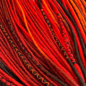 Red Dreadlocks, Burgundy Double Ended Dreads, Fake Dreads, Ruby Dreads ...
