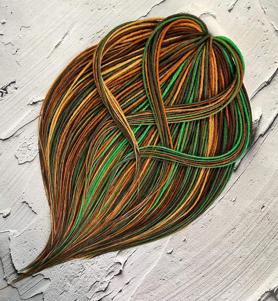 Microdreads Extensions Amber Dreads Ginger Dreadlock Green Fake Dreads ...