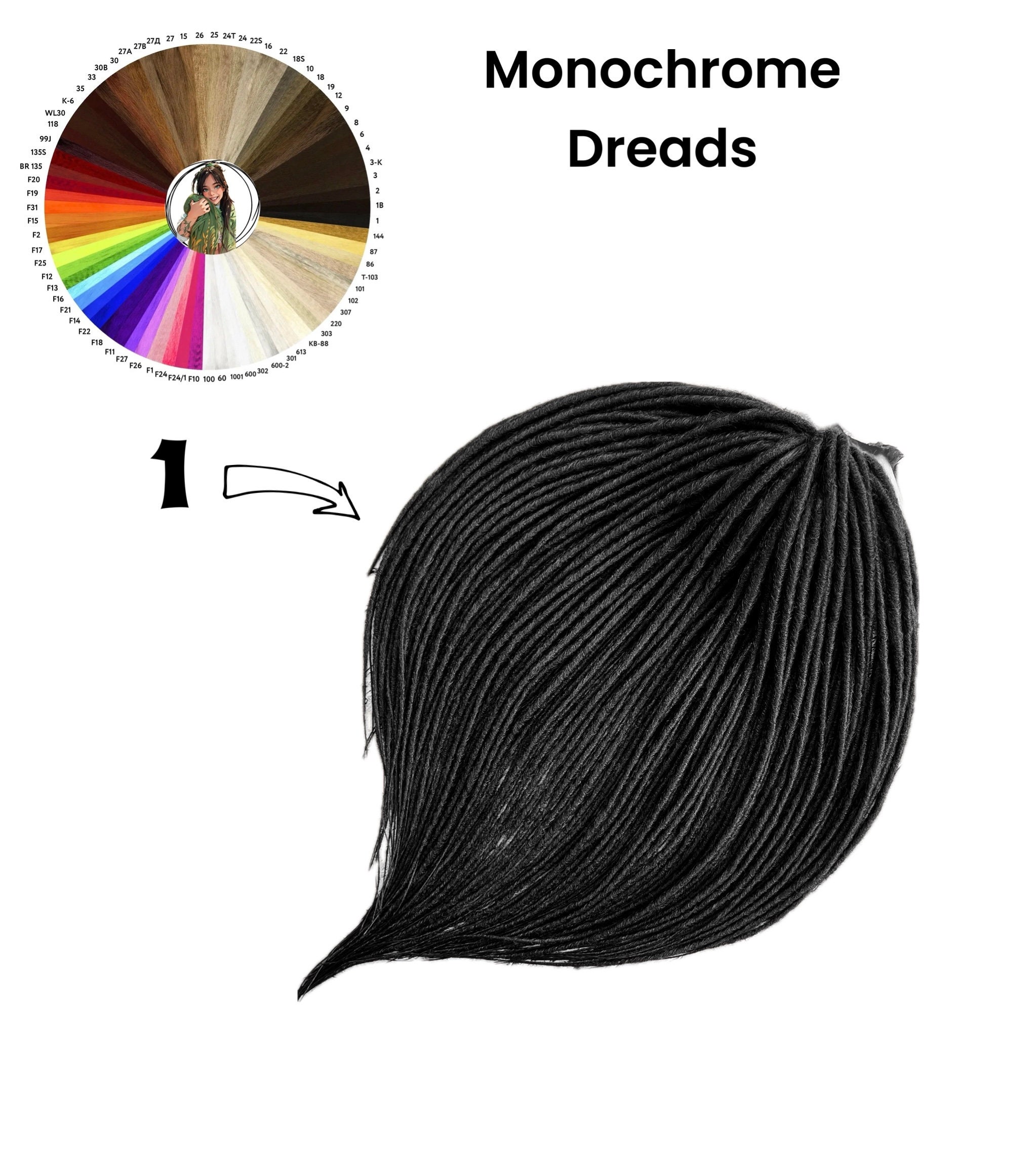 Custom Soft Dreadlock Extensions, Boho Smooth Dreads, DE and SE ...