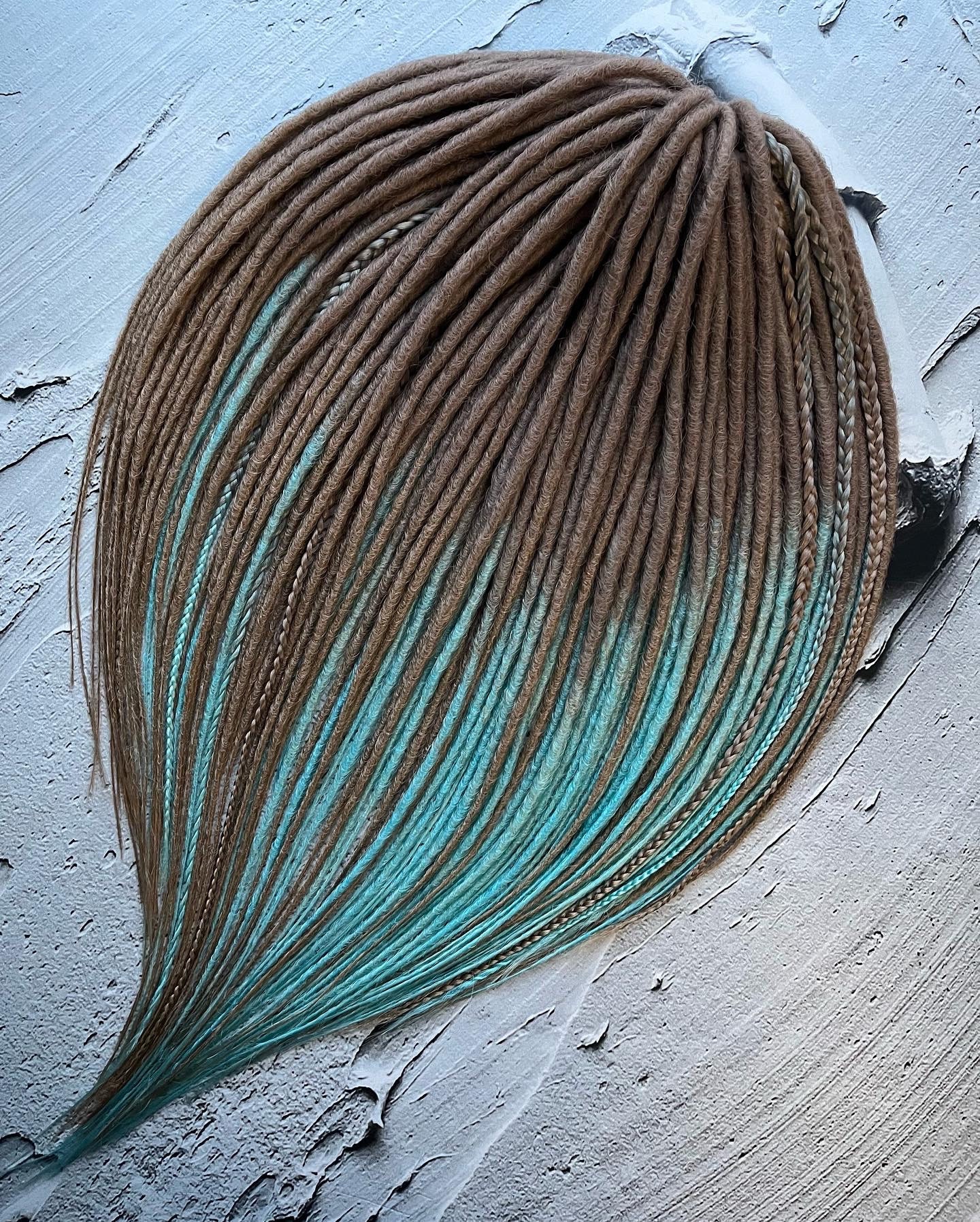 Dreadlocks Extensions Natural Light Brown Ombre Color, Blue Boho ...