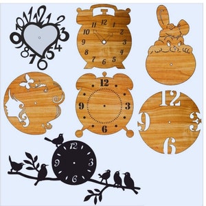 Decorative Analog Wall Clocks Laser Cut Dxf Ai Cdr Files - Etsy