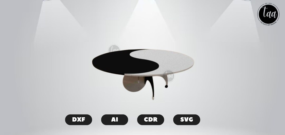 Yin Yang Table DXF File Create Your Own Yin Yang Table - Etsy