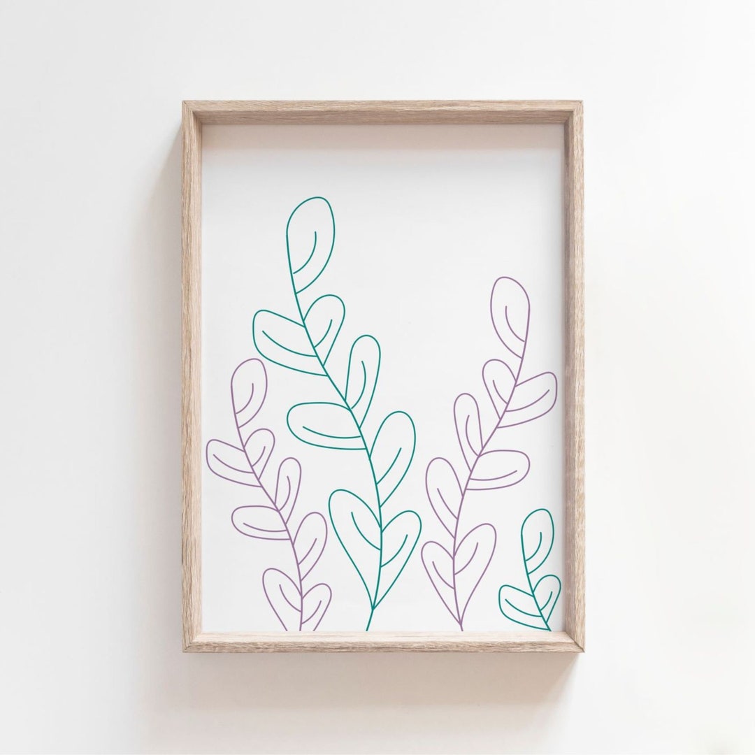 Leaf Art Prints, Set of 2, Scripture Art, Wall Decor, Digital Download ...