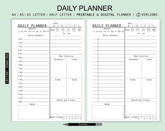 Daily Work at Home Planner Printable Office Productivity - Etsy