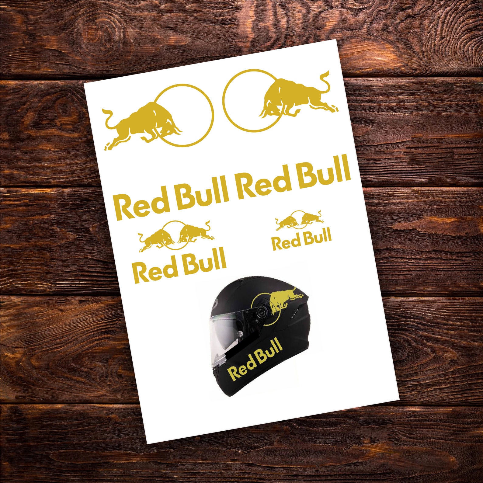 Red Bull Stickers Set Red Bull Decals Replica Helmet - Etsy