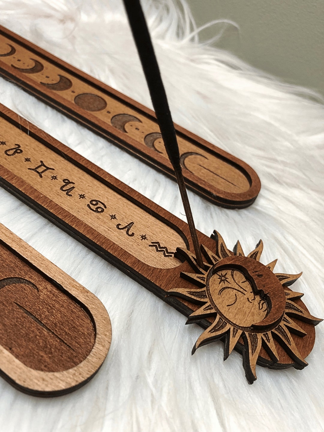 Handcrafted Incense Holder / Wood / Zodiac / Incense - Etsy