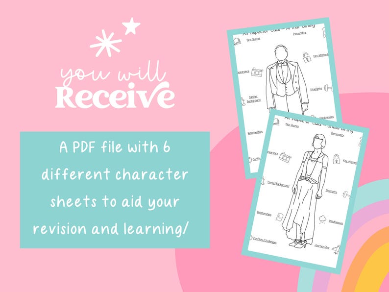 An Inspector Calls Character Exploration Worksheets English and Drama ...