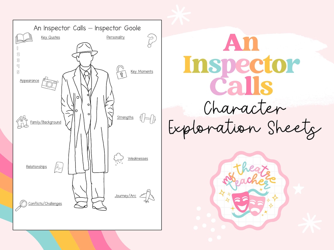 An Inspector Calls Character Exploration Worksheets English and Drama ...