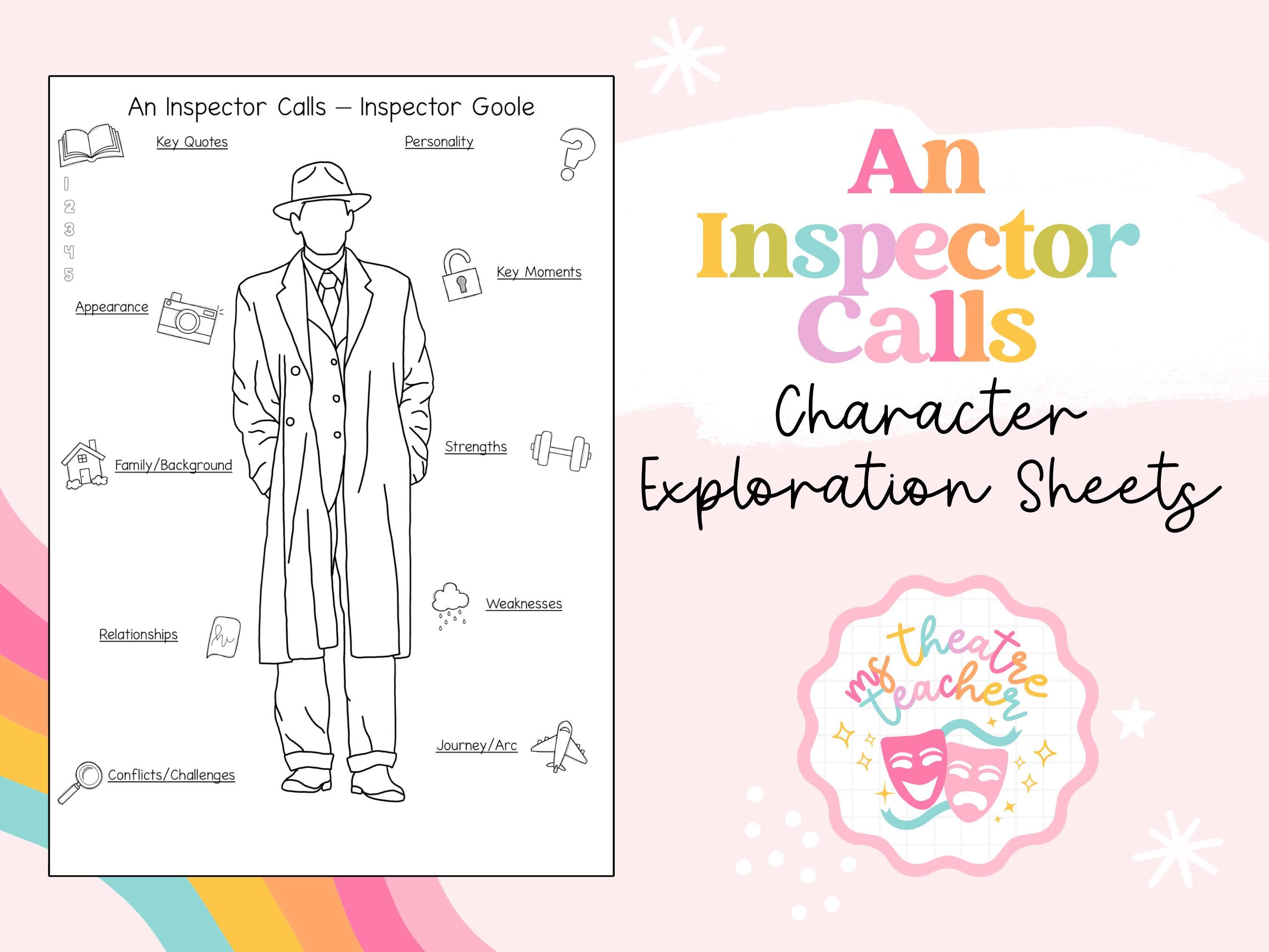 An Inspector Calls Character Exploration Worksheets English and Drama ...