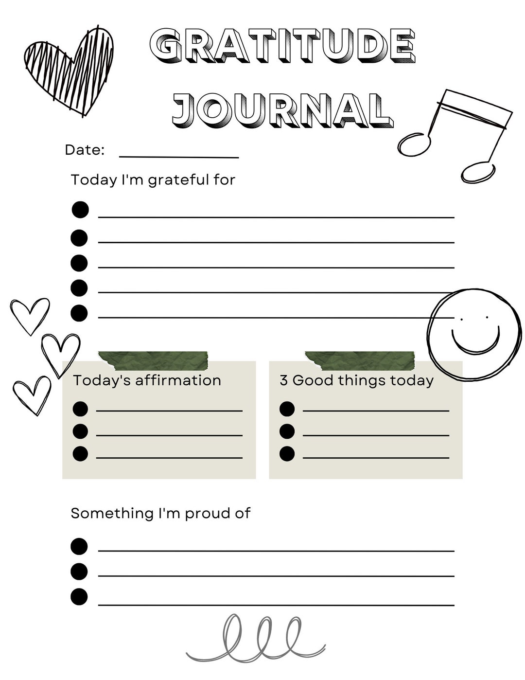 Gratitude Journal, Journal, Journaling, Gratitude, Diary, Affirmations ...