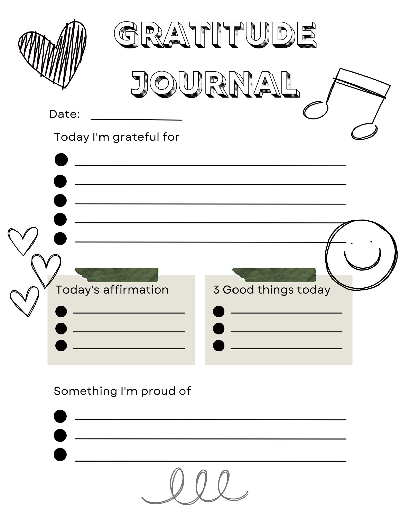 Gratitude Journal, Journal, Journaling, Gratitude, Diary, Affirmations ...