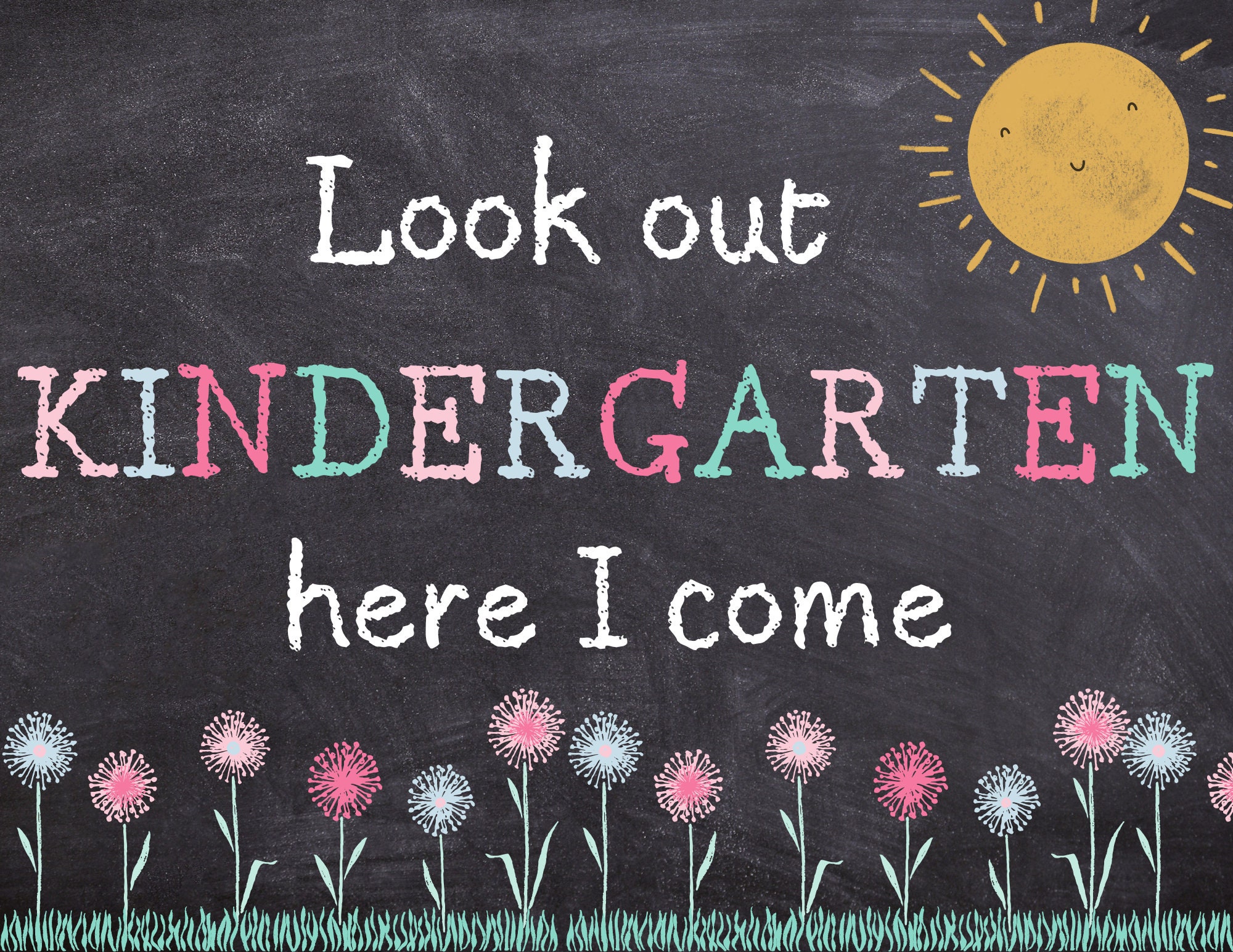 Kindergarten Sign - Etsy