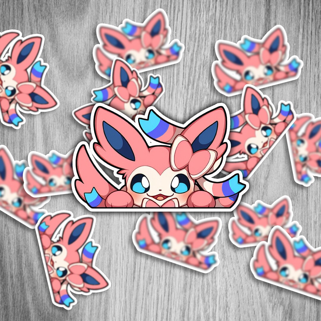 Eeveelutions Peeker Evoli Sticker 12 Cm Anime Sticker Pocket Monster ...