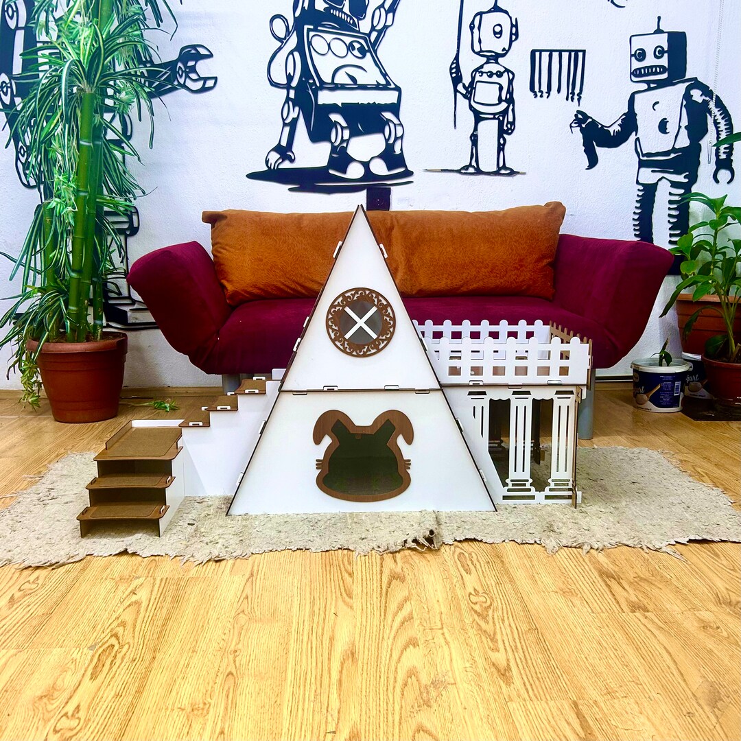 Bungalow Rabbit House Whit Teras,premium Rabbit Homes Approved,unique ...