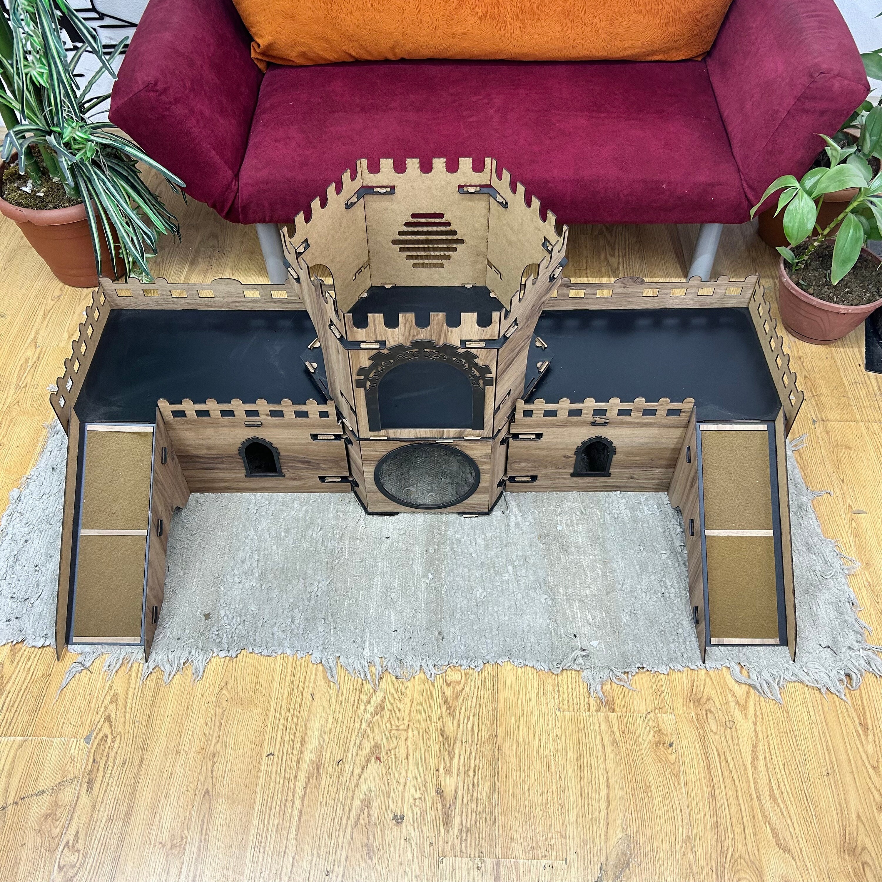 Guinea Pig Castle: Dismantlable MDF Hamster House With Ramps ...