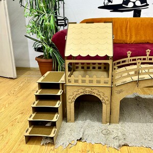 Special Design Bunny Castle, Wooden Rabbit Castle, Large Rabbit House ...