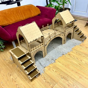 Special Design Bunny Castle, Wooden Rabbit Castle, Large Rabbit House ...