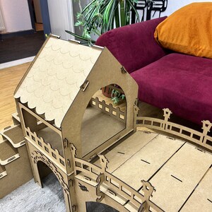Special Design Bunny Castle, Wooden Rabbit Castle, Large Rabbit House ...