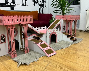 Large Bunny Castle Rabbit Castle House - Etsy