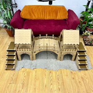 Special Design Bunny Castle, Wooden Rabbit Castle, Large Rabbit House ...
