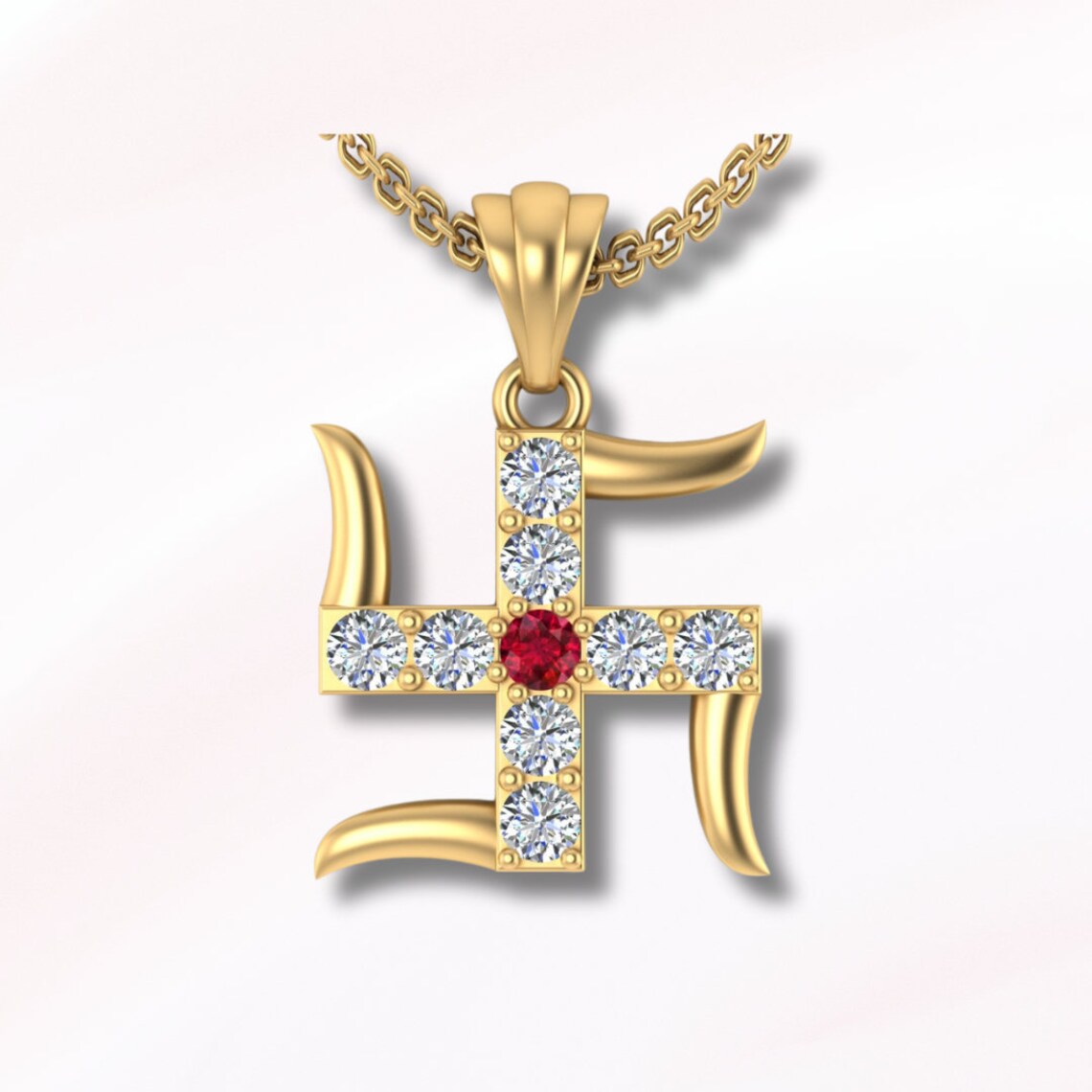Swastik Pendant, Auspicious Jewellery, Navratan, Hindu God Pendant ...