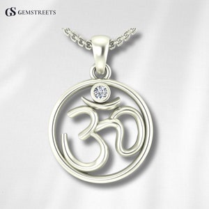 Om Pendant, 925 Pure Silver Om Pendant, Aum Chain Pendant, Gifts for ...