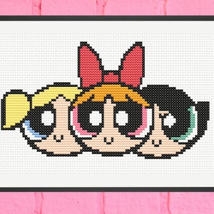 Powerpuff Girls Cross Stitch Pattern - Instant Download - Etsy